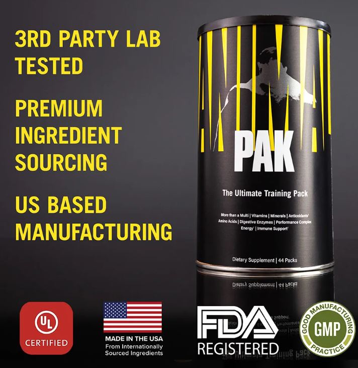 ANIMAL PAK CON 44 PACKS DE VITAMINAS | SUPLEMART::Suplementos Deportivos